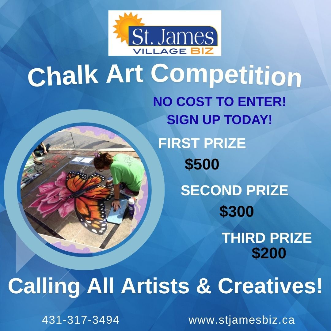 🎨 POSTPONED - Sidewalk Chalk Art Competition - St. James Village Biz